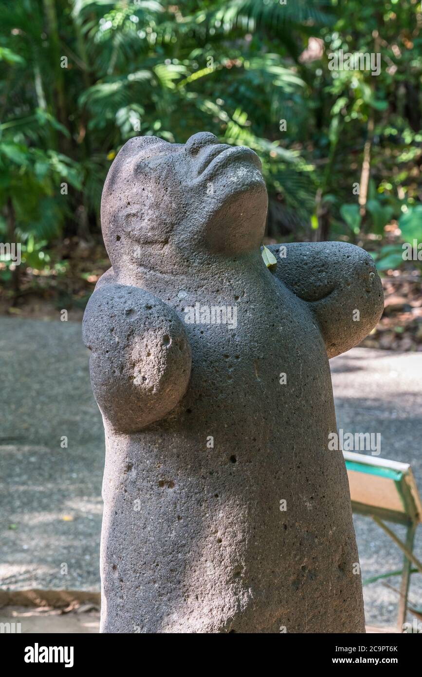 Monument 56, the Monkey Looking to the Sky, from the Olmec ruins of La ...