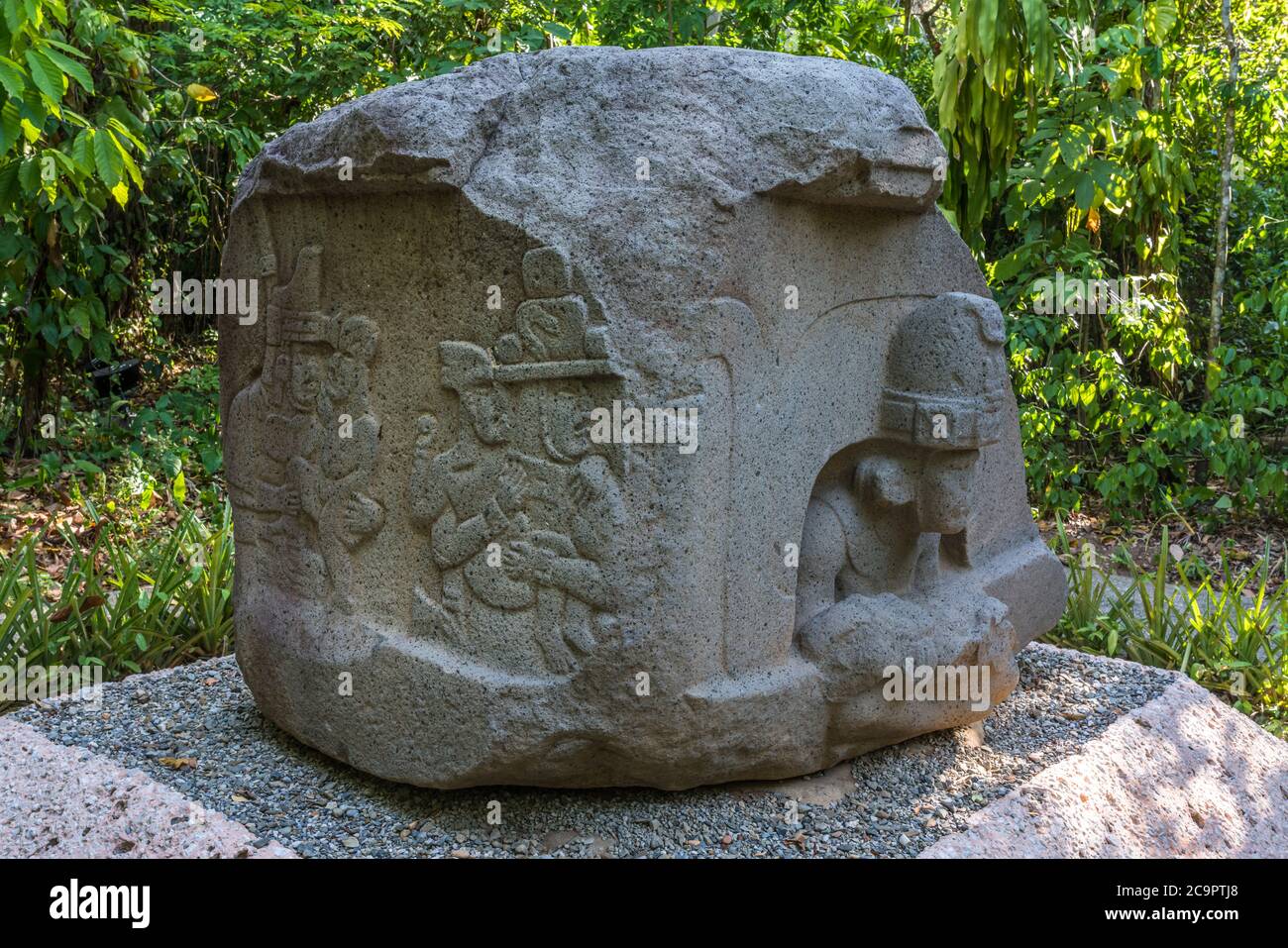 Altar 5, the Altar of the Children, from the Olmec ruins of La Venta ...