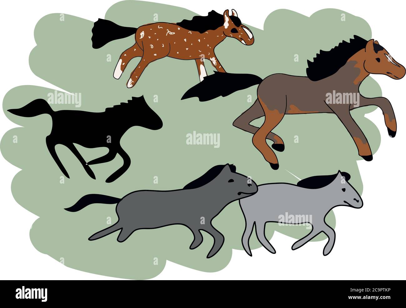 Running by animals Stock Vector Images - Alamy