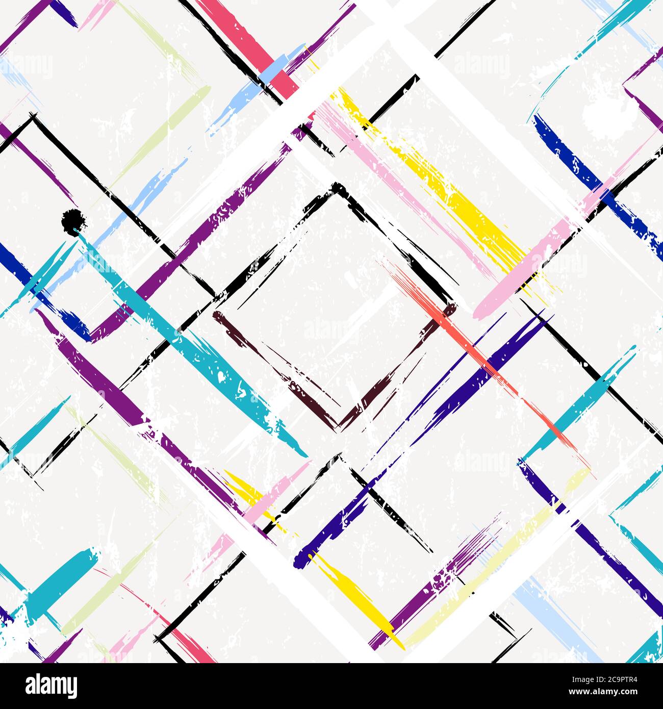 abstract geometric background, with strokes and splashes, square pattern, seamless Stock Vector ...