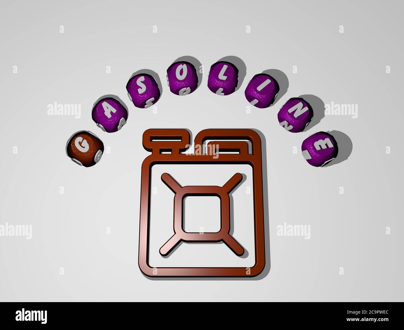 3D illustration of GASOLINE graphics and text around the icon made by ...