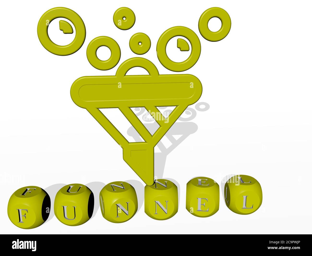 3D graphical image of FUNNEL vertically along with text built by ...