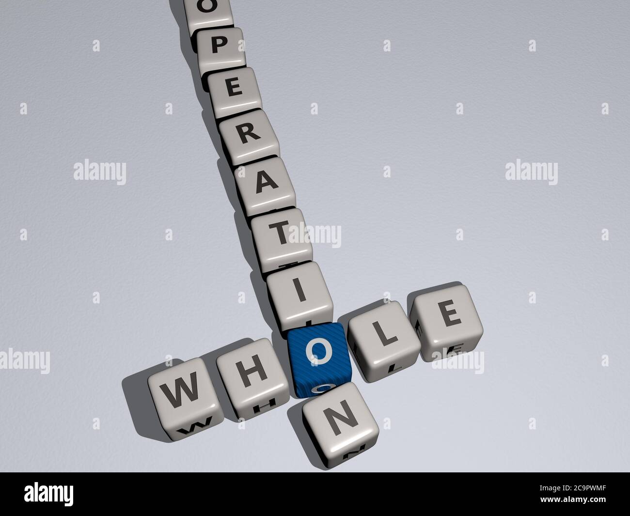 whole operation combined by dice letters and color crossing for the ...