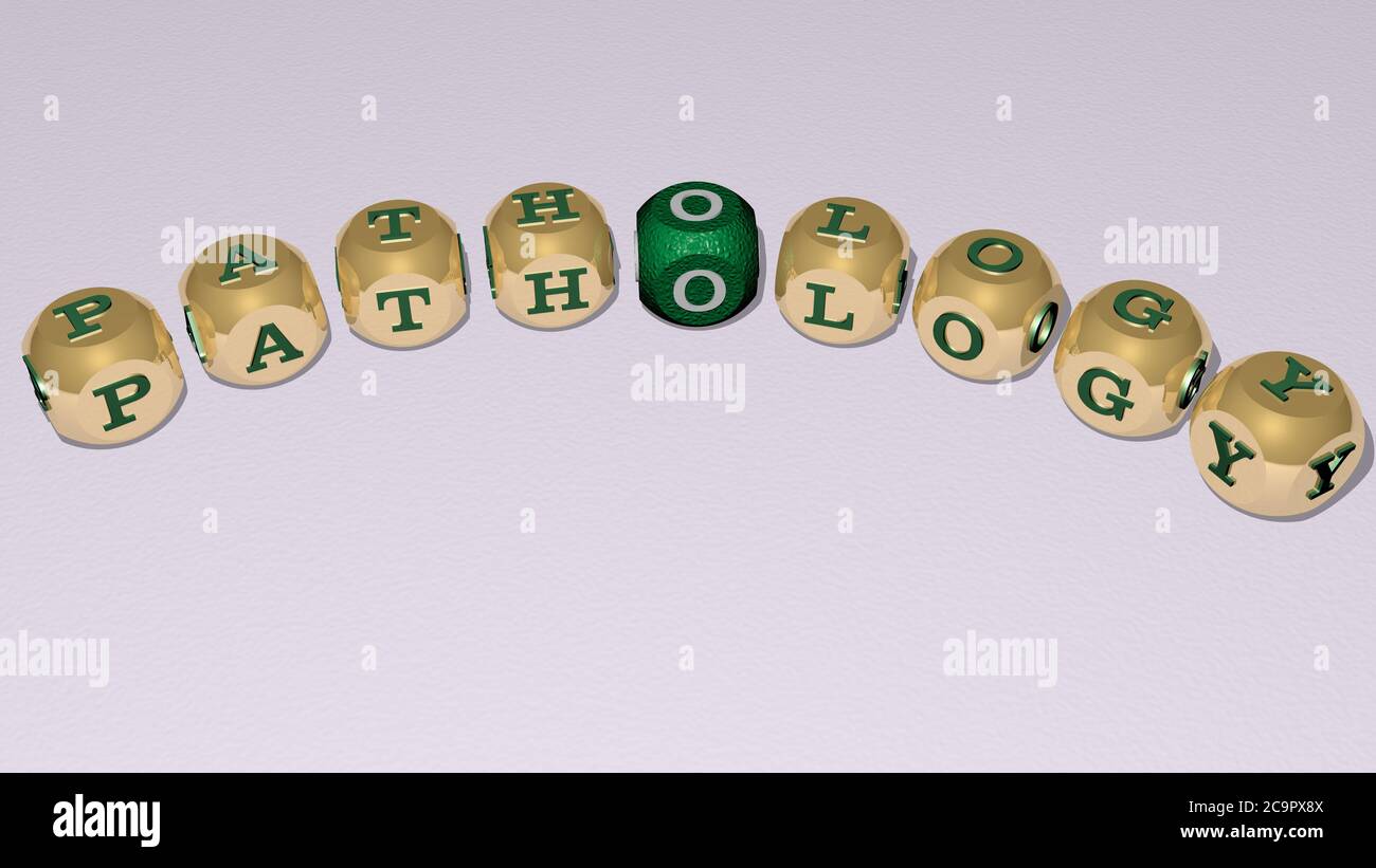 PATHOLOGY combined by dice letters and color crossing for the related ...