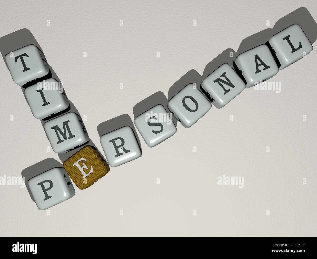 personal time combined by dice letters and color crossing for the ...