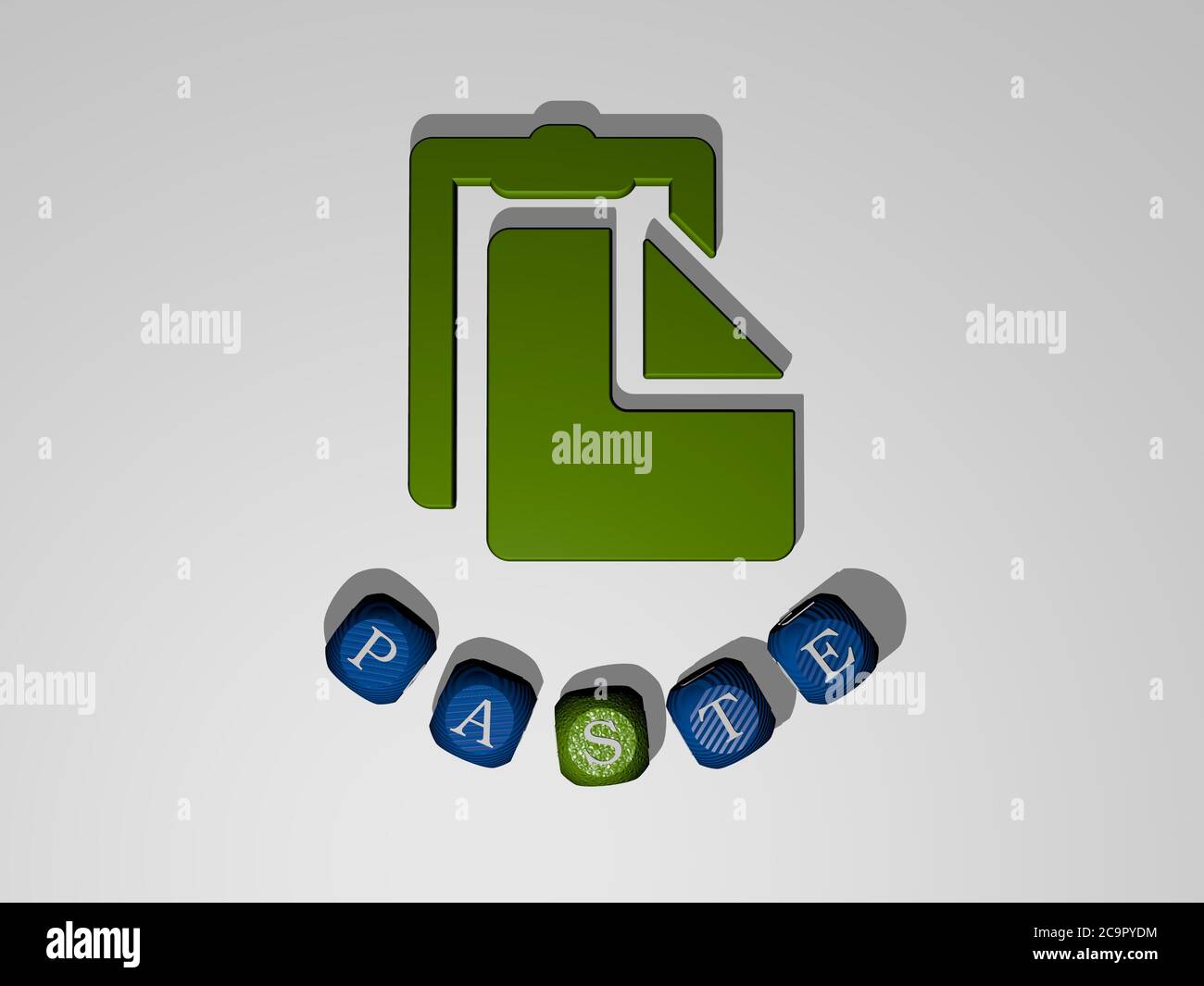3D illustration of PASTE graphics and text around the icon made by ...