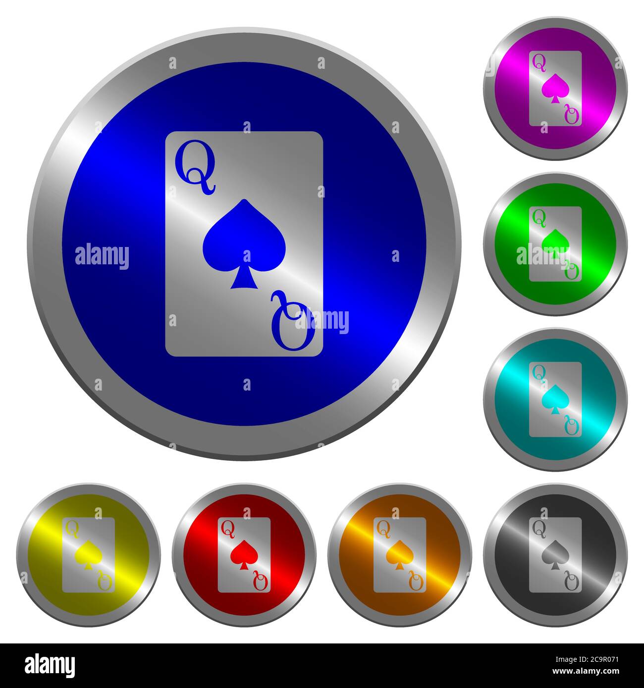 Queen of spades round card hi-res stock photography and images - Alamy
