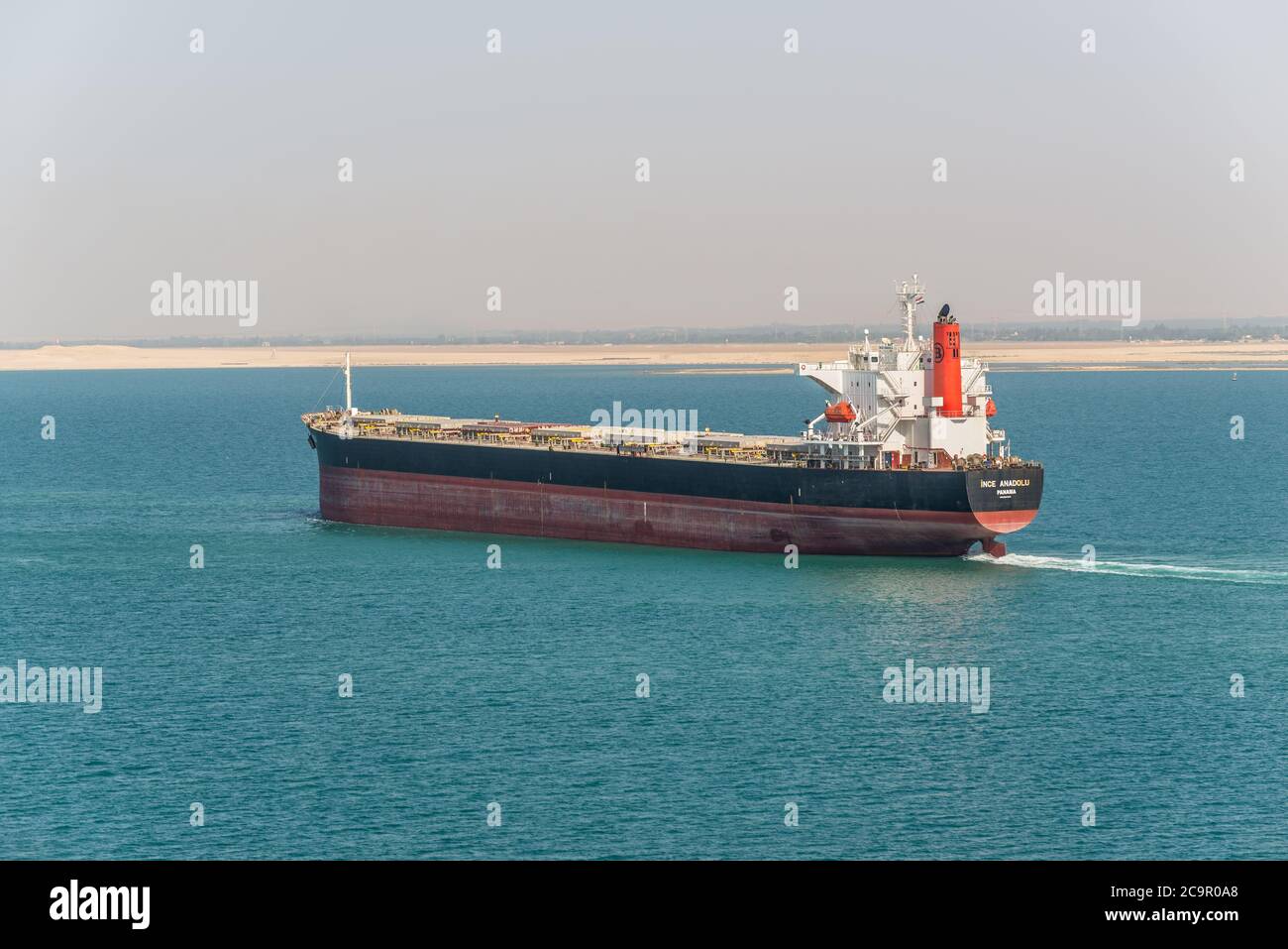 Suez, Egypt - November 14, 2019: Bulk carrier vessel Ince Anadolu ...