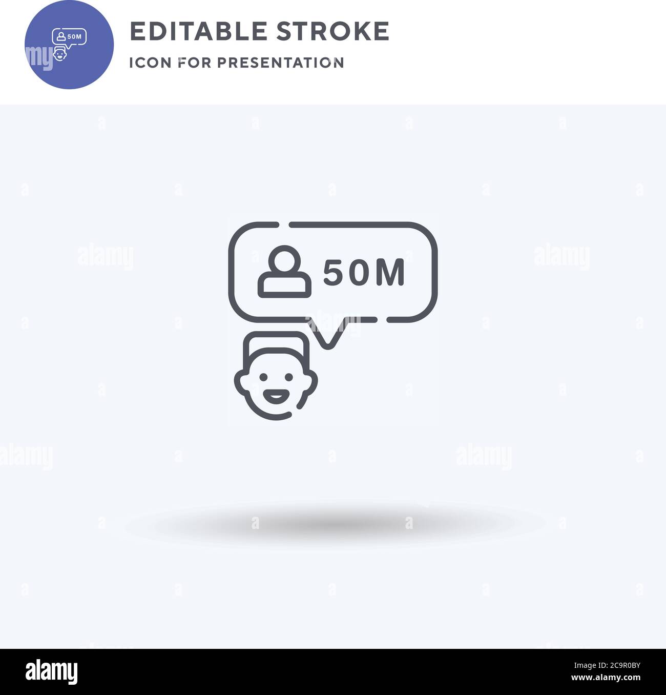 Followers icon vector, filled flat sign, solid pictogram isolated on ...