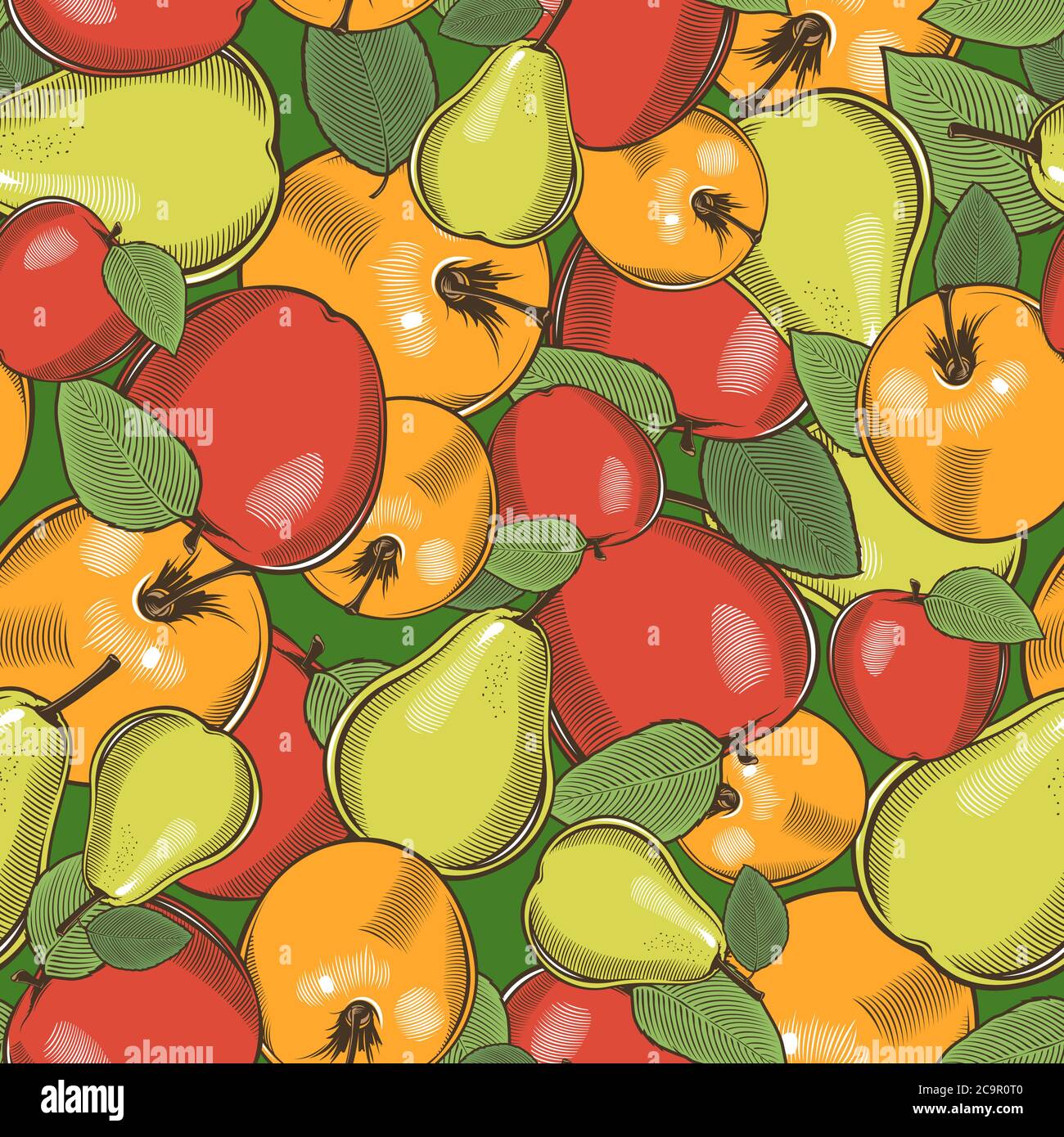 Pears and apples pattern hi-res stock photography and images - Alamy