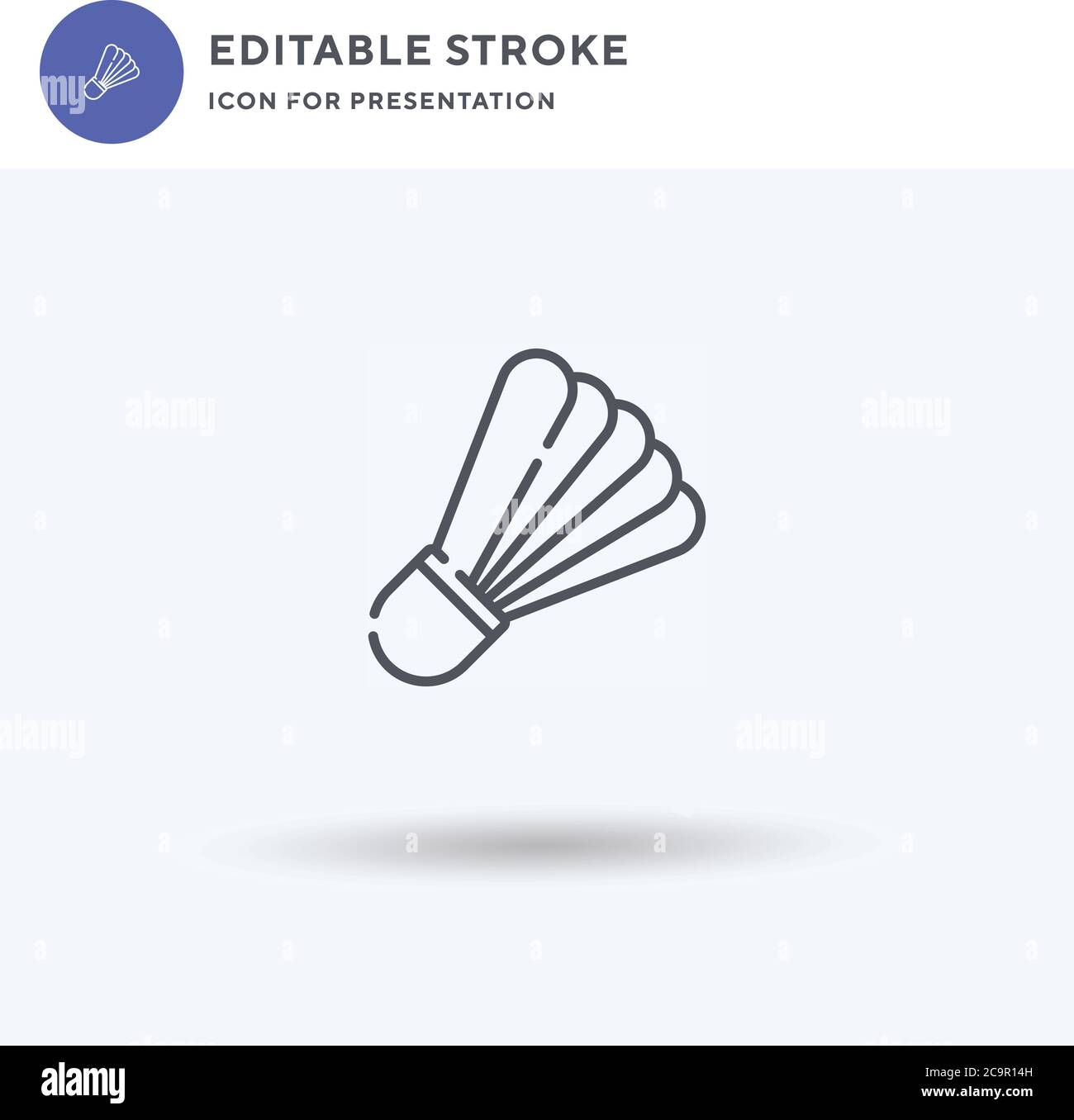 Badminton icon vector, filled flat sign, solid pictogram isolated on ...