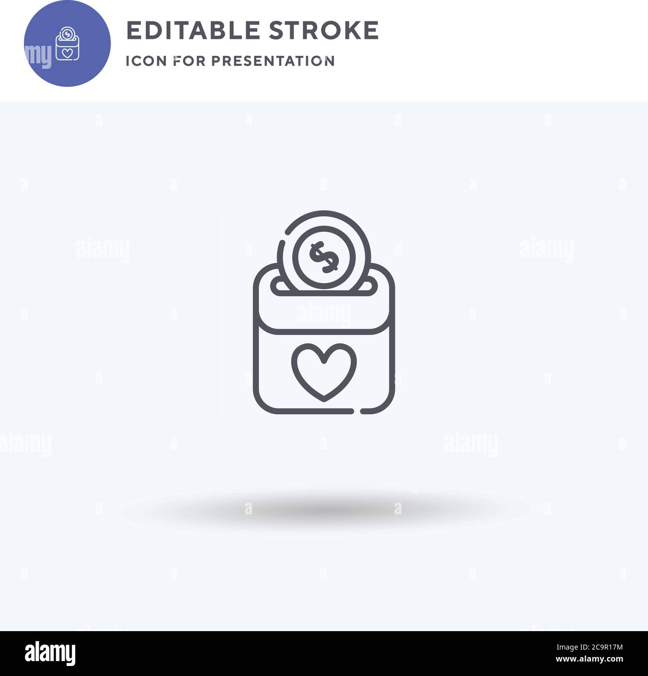 Charity icon vector, filled flat sign, solid pictogram isolated on ...