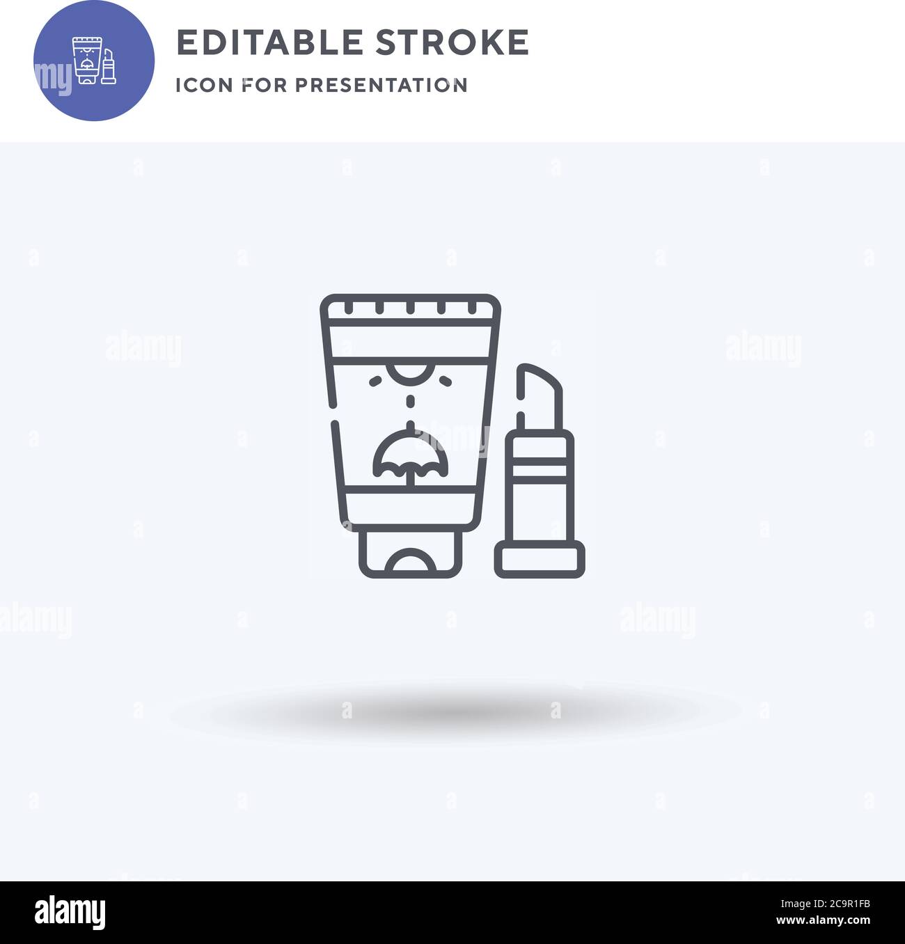 Suncream icon vector, filled flat sign, solid pictogram isolated on ...