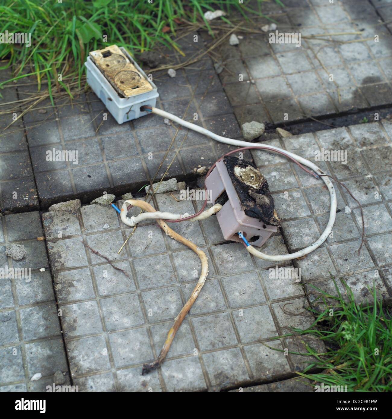 Burnt electric socket hi-res stock photography and images - Alamy
