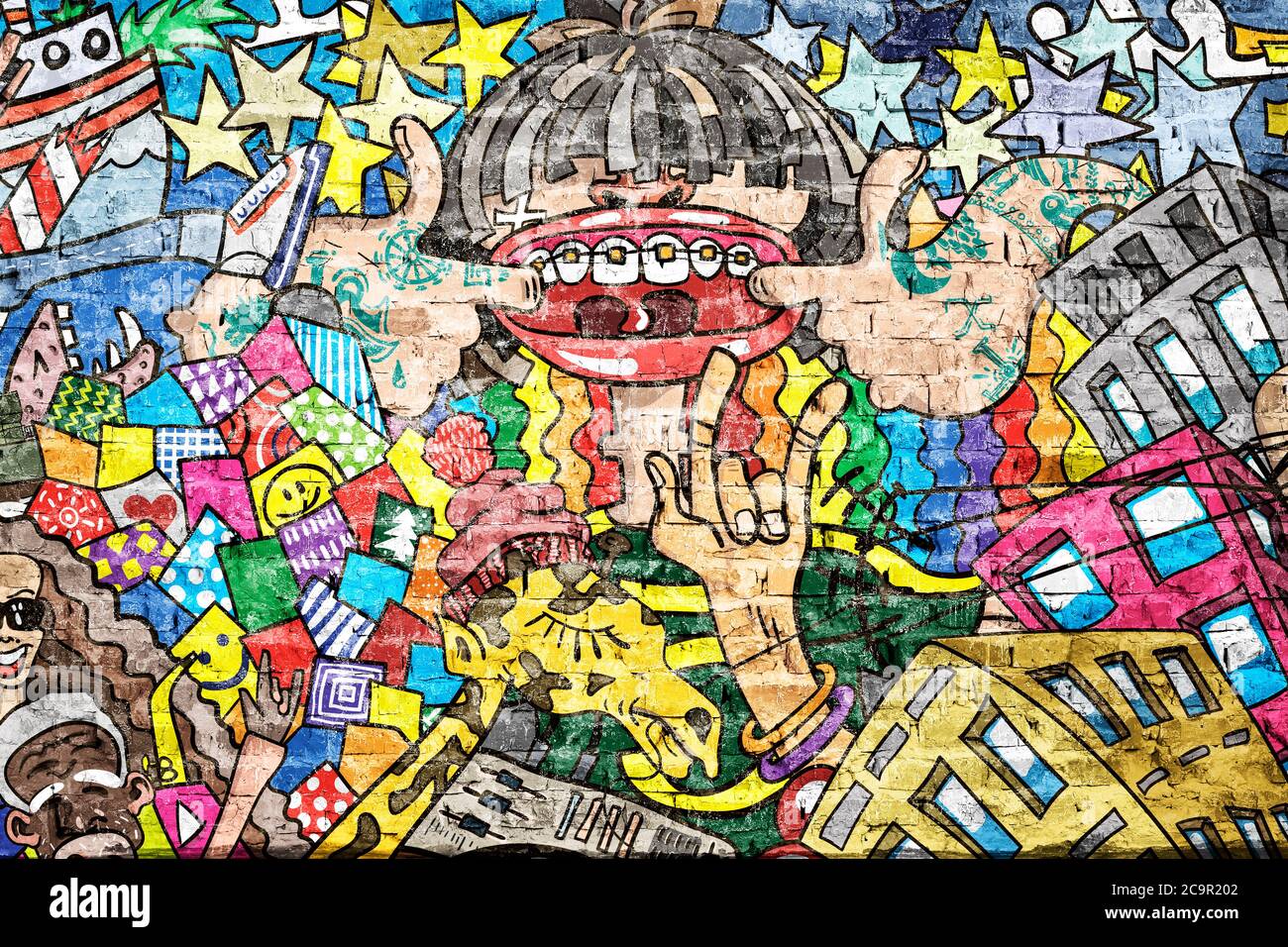 Rap music graffiti hi-res stock photography and images - Alamy