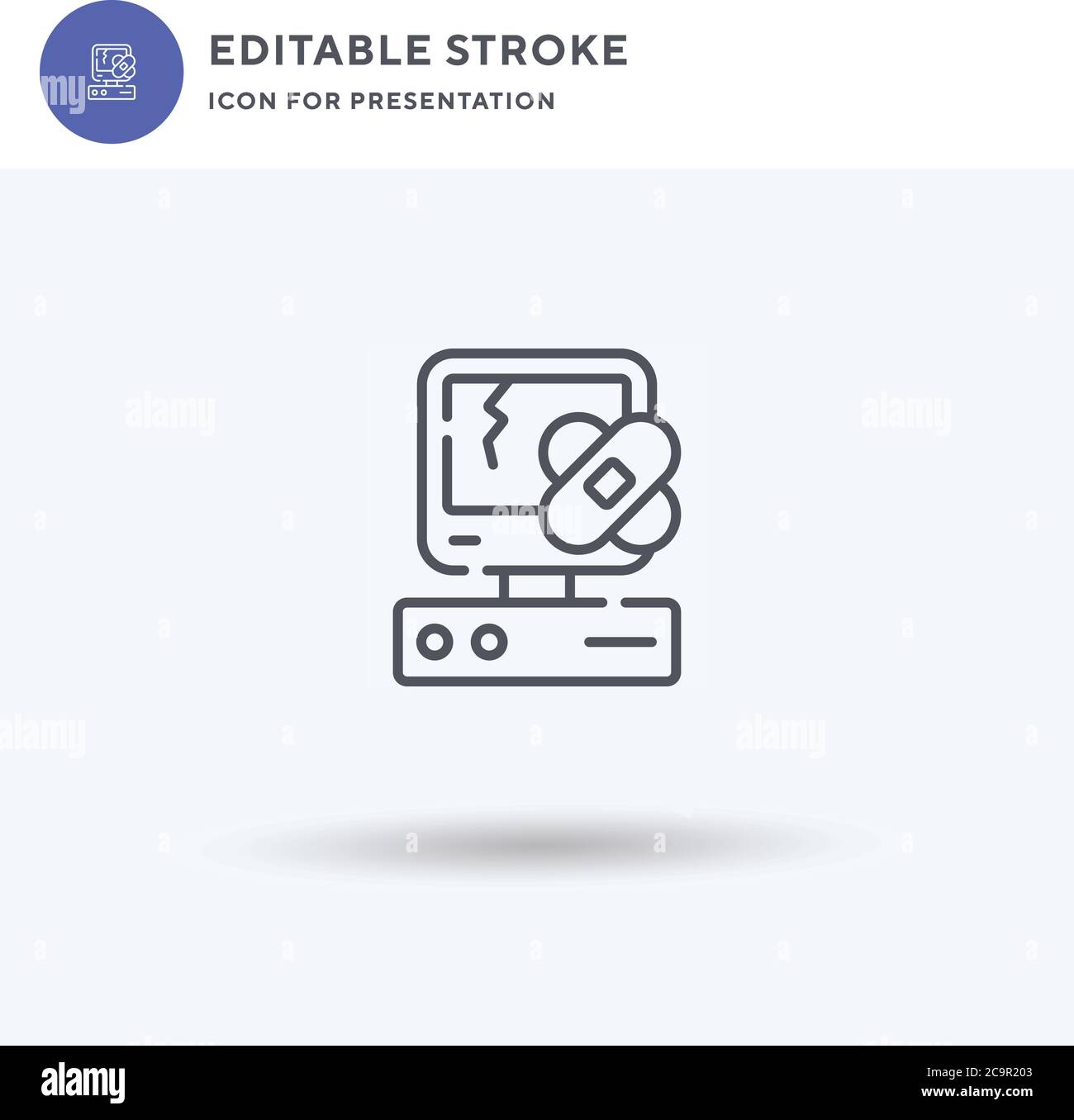 No Working icon vector, filled flat sign, solid pictogram isolated on ...