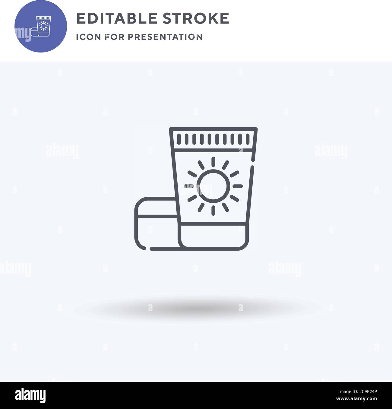 Sunscreen icon vector, filled flat sign, solid pictogram isolated on ...