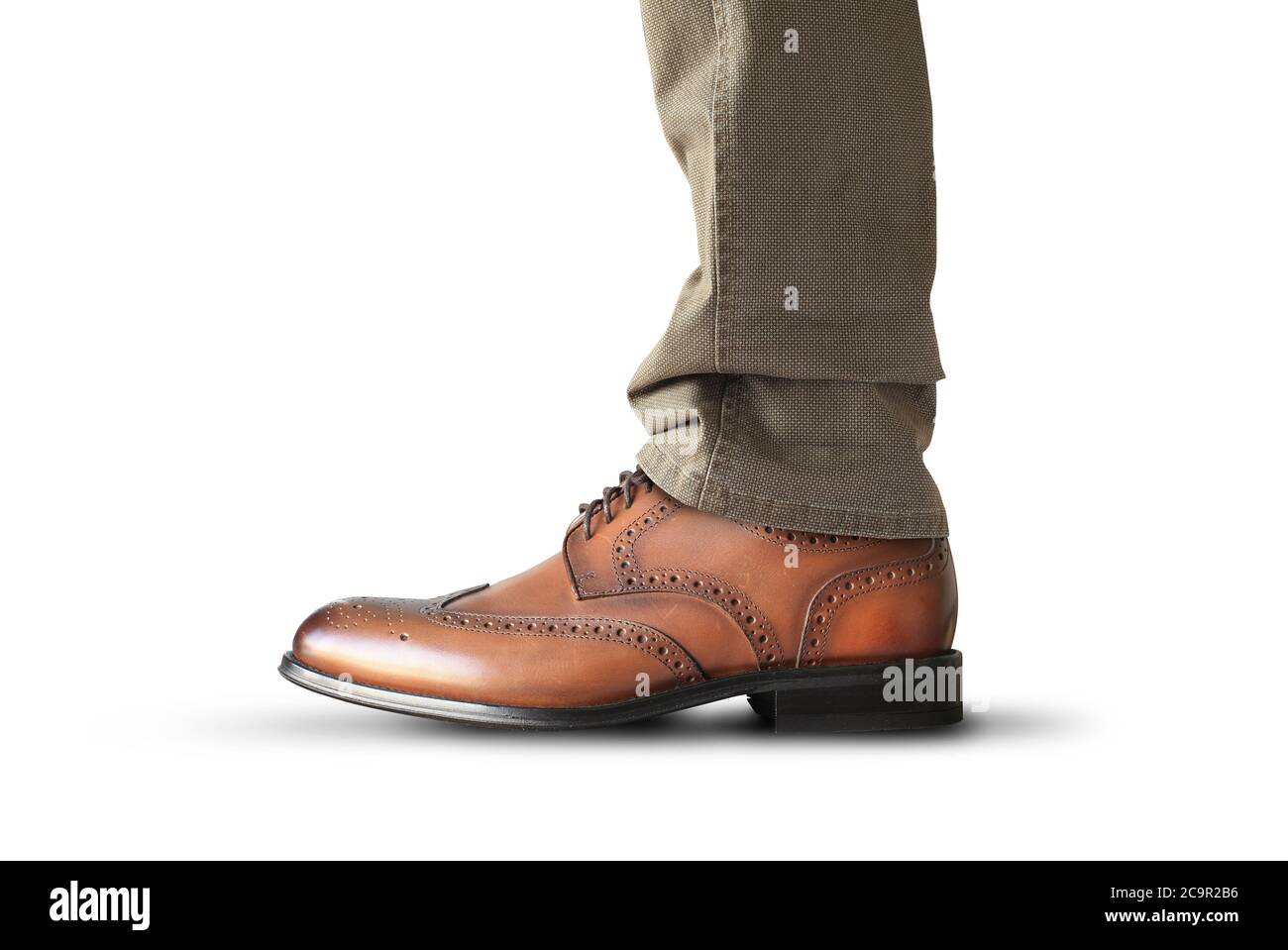 Man in classic brown shoes hi-res stock photography and images - Alamy