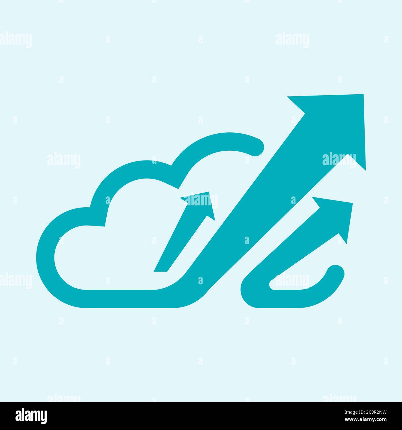 green cloud logo increment for increased sales and improved system ... green cloud logo increment for increased sales and improved system ...