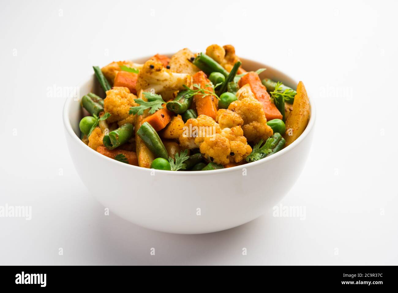 Mix Vegetable dry recipe in a bowl, Indian restaurant style veg recipe ...