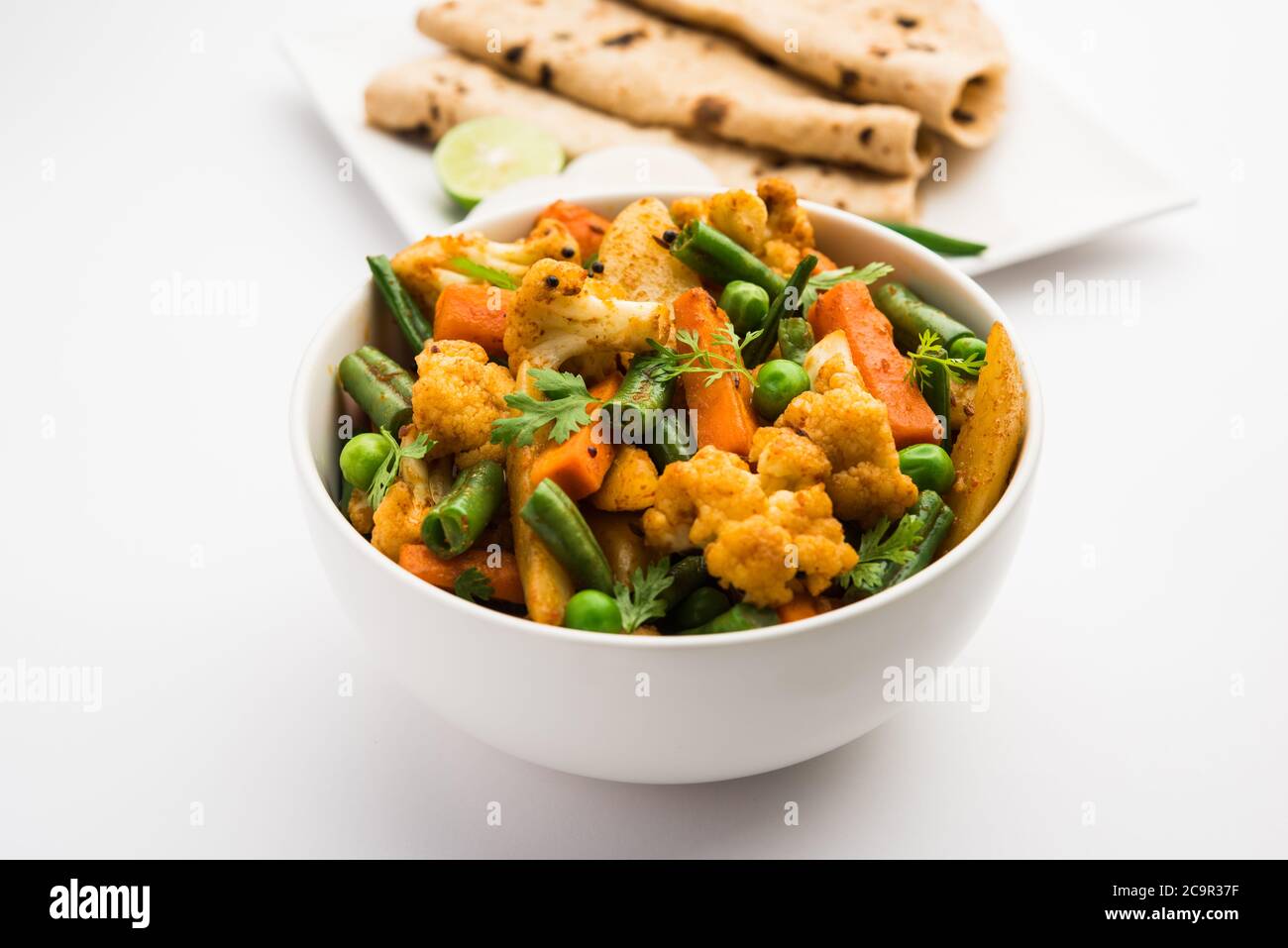Mix Vegetable dry recipe in a bowl, Indian restaurant style veg recipe ...