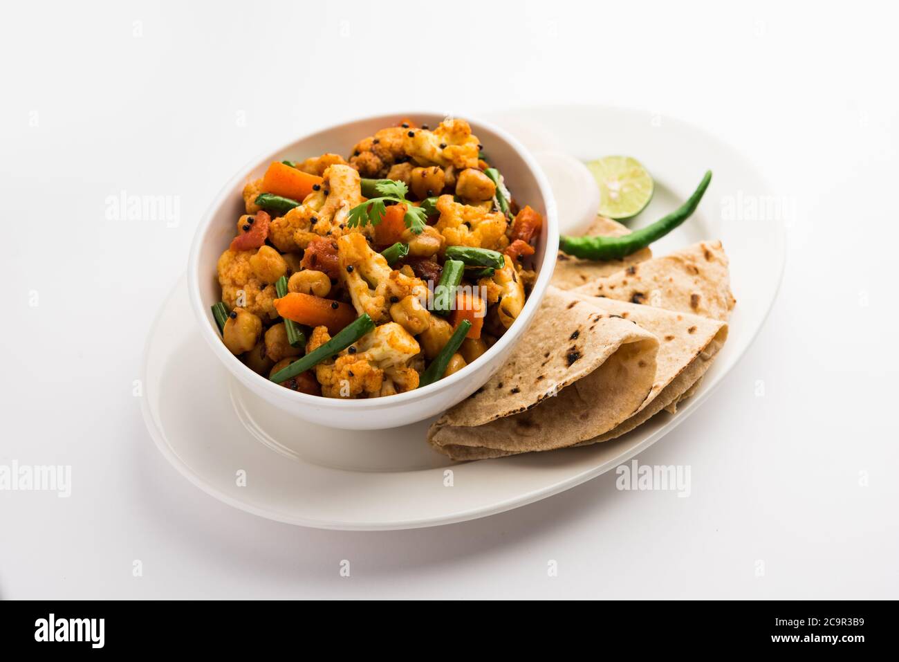 Mix Vegetable dry recipe in a bowl, Indian restaurant style veg recipe ...