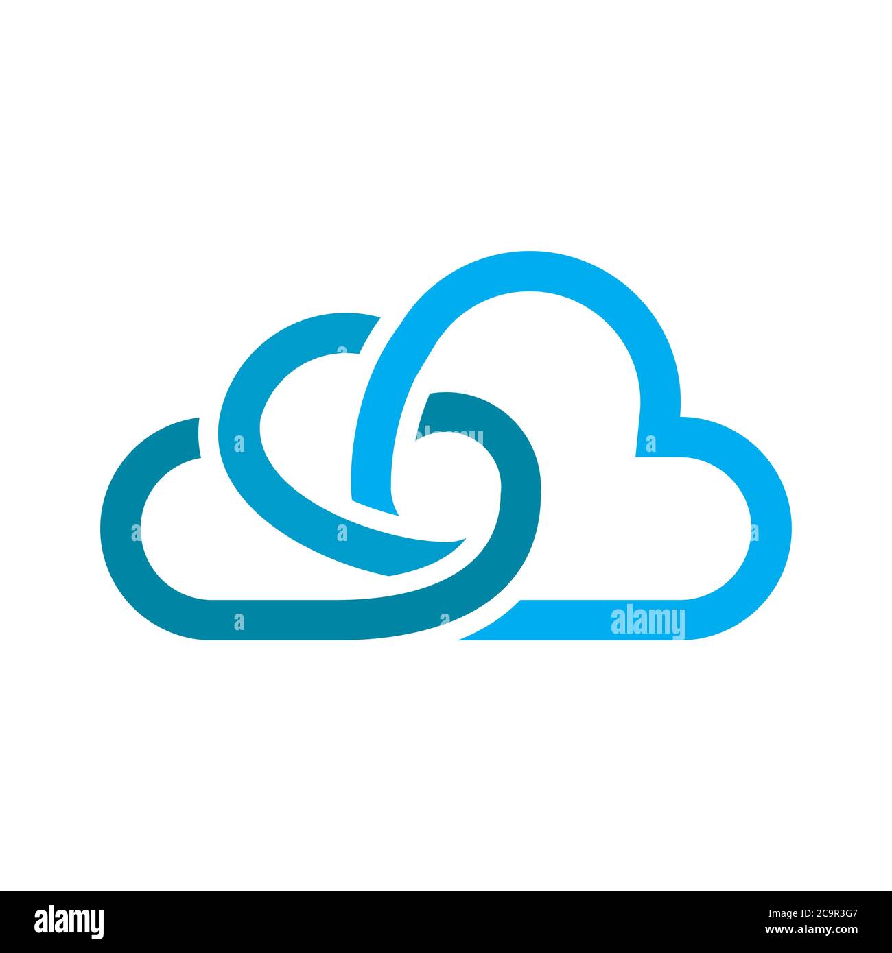 irregular blue cloud vortex logo can also be used for company logos ...