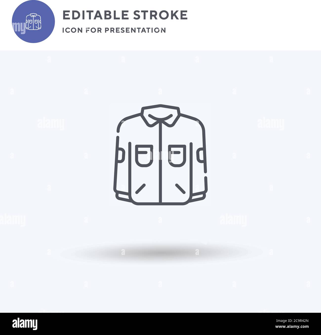 Jacket icon vector, filled flat sign, solid pictogram isolated on white ...