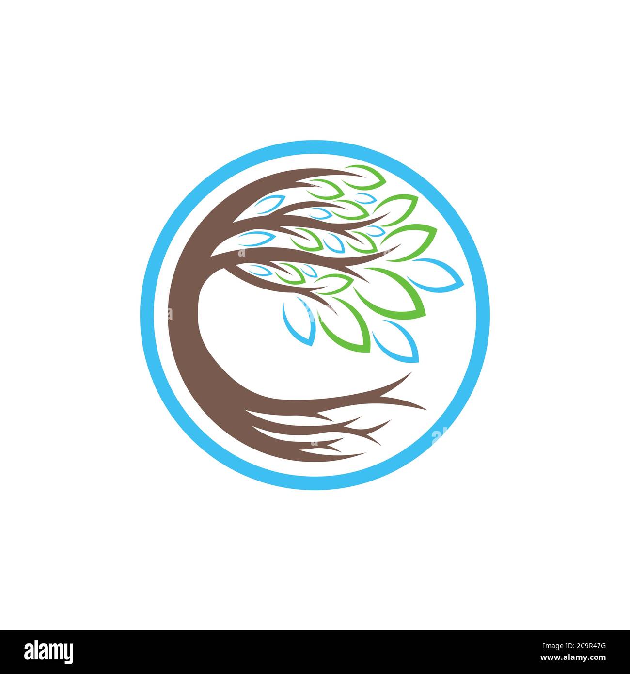 Tree Logo design vector illustration. Abstract Tree Logo vector in ...