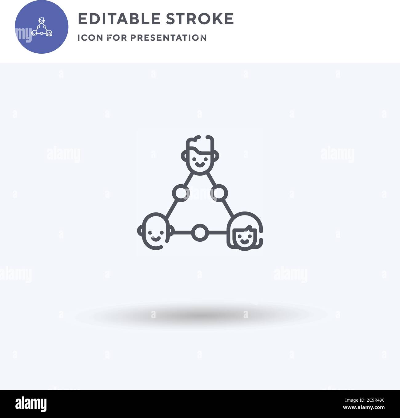 Relationship icon vector, filled flat sign, solid pictogram isolated on ...