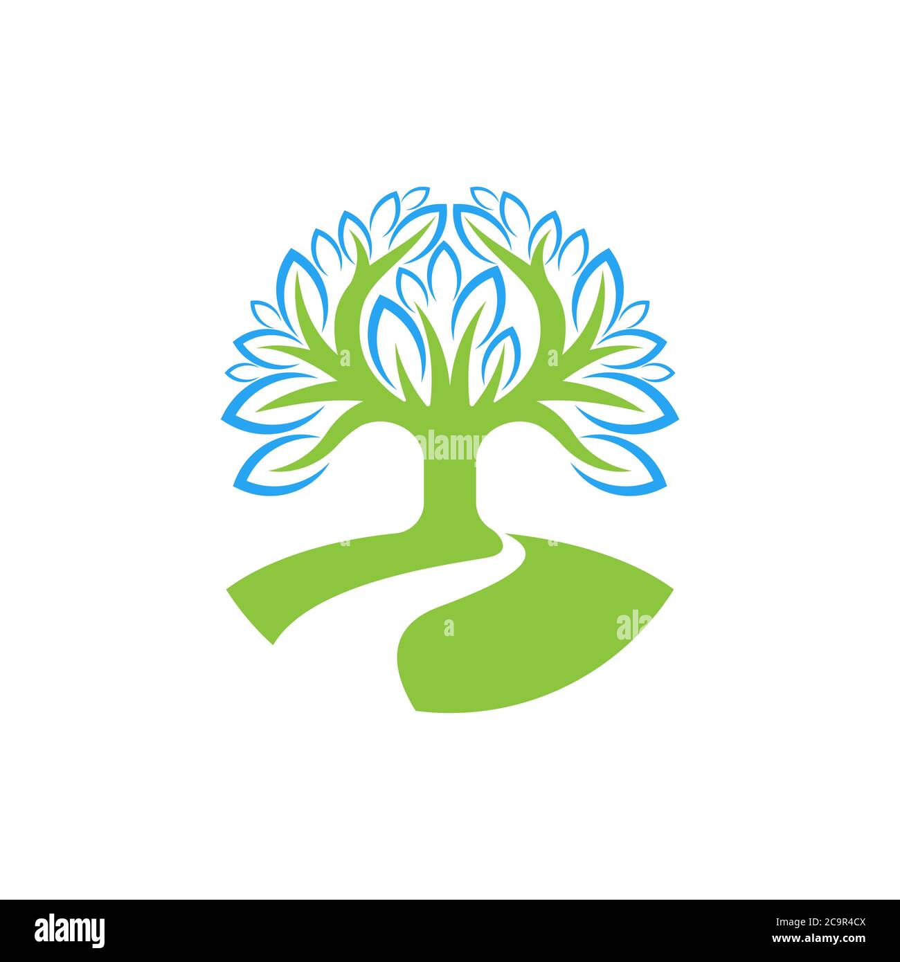 Tree Logo design vector illustration. Abstract Tree Logo vector in ...