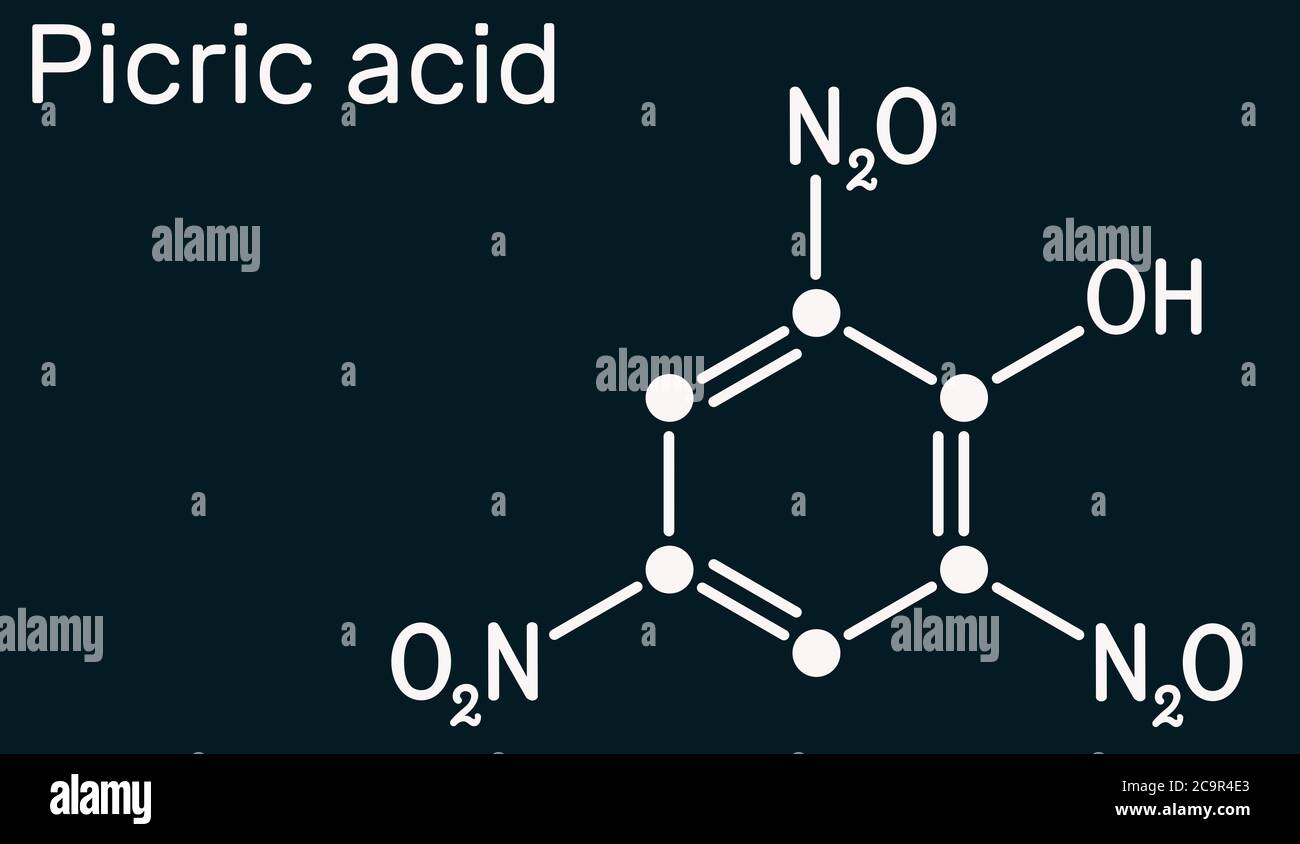 Picric acid , TNP,molecule. It has a role as an explosive, an ...