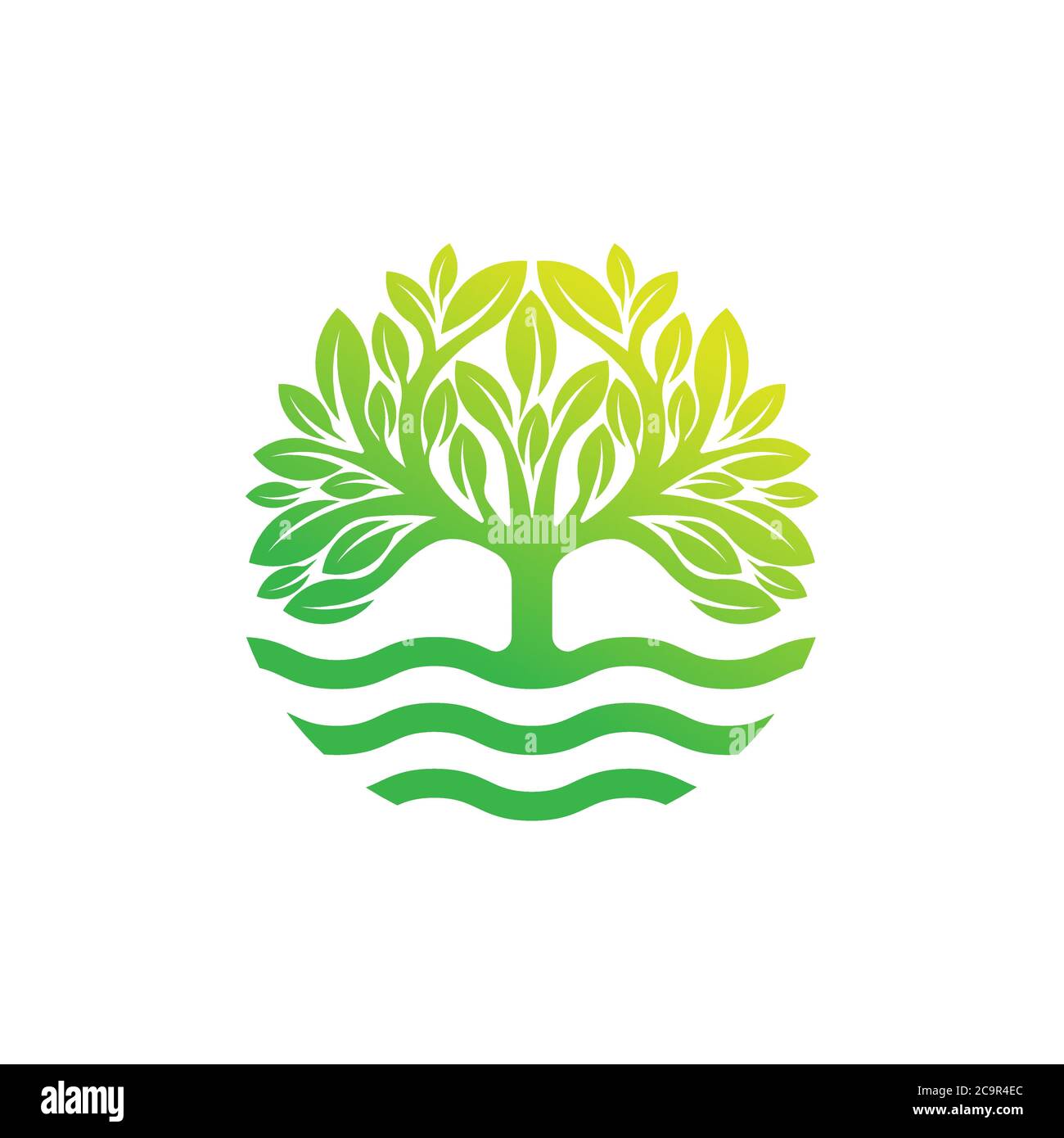 Tree Logo design vector illustration. Abstract Tree Logo vector in ...