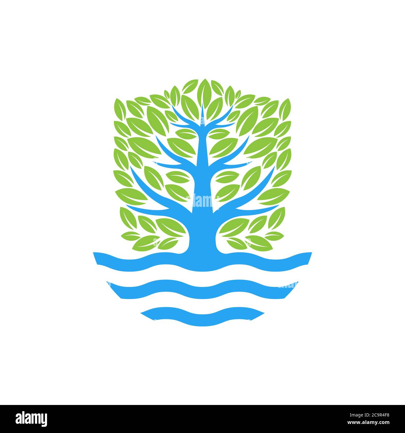 Tree Logo design vector illustration. Abstract Tree Logo vector in ...