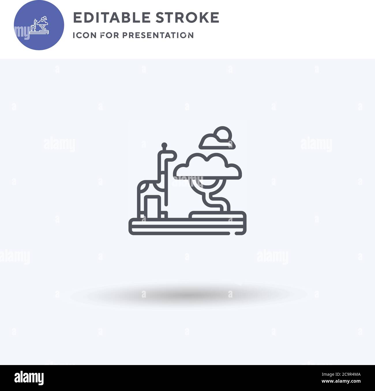 Savannah icon vector, filled flat sign, solid pictogram isolated on ...