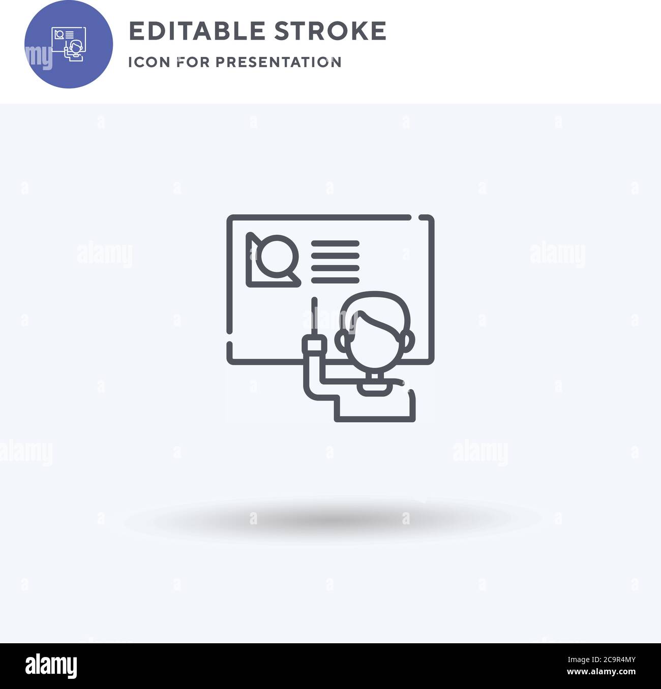 Teaching icon vector, filled flat sign, solid pictogram isolated on ...