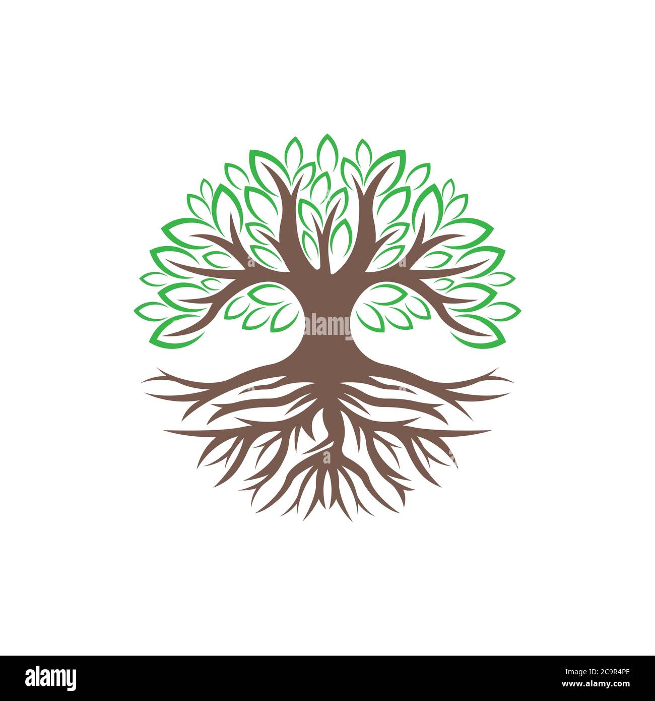 Tree Logo design vector illustration. Abstract Tree Logo vector in ...