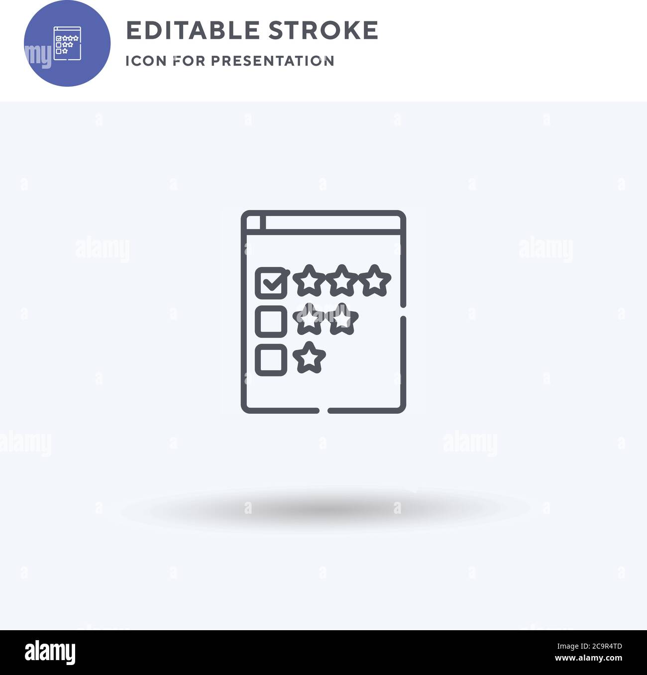 Review icon vector, filled flat sign, solid pictogram isolated on white ...