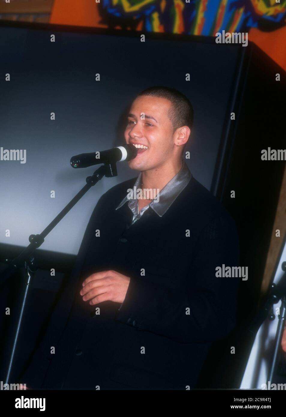 Hollywood, California, USA 27h February 1996 A Singer perform at EMI ...