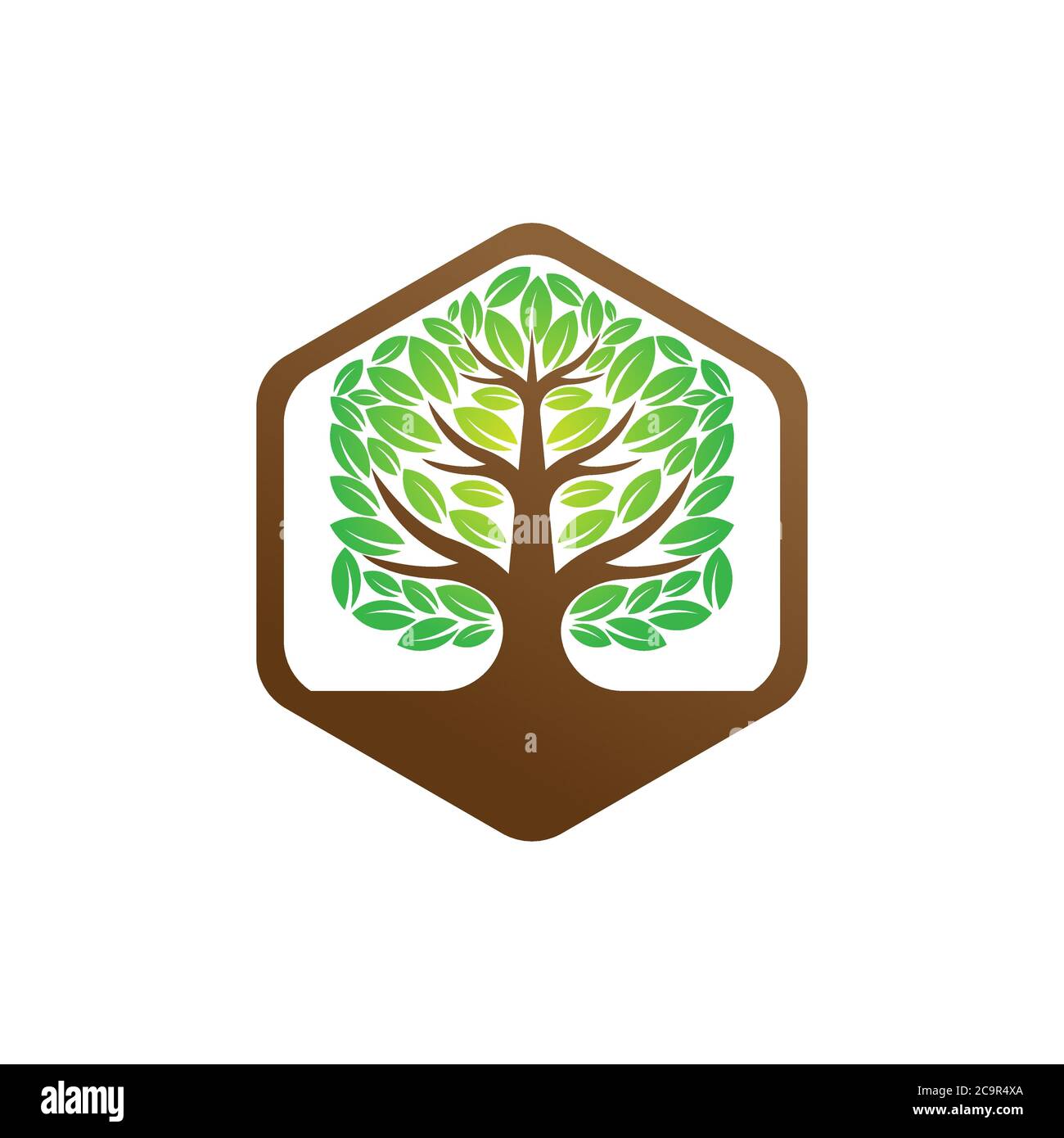 Tree Logo design vector illustration. Abstract Tree Logo vector in ...