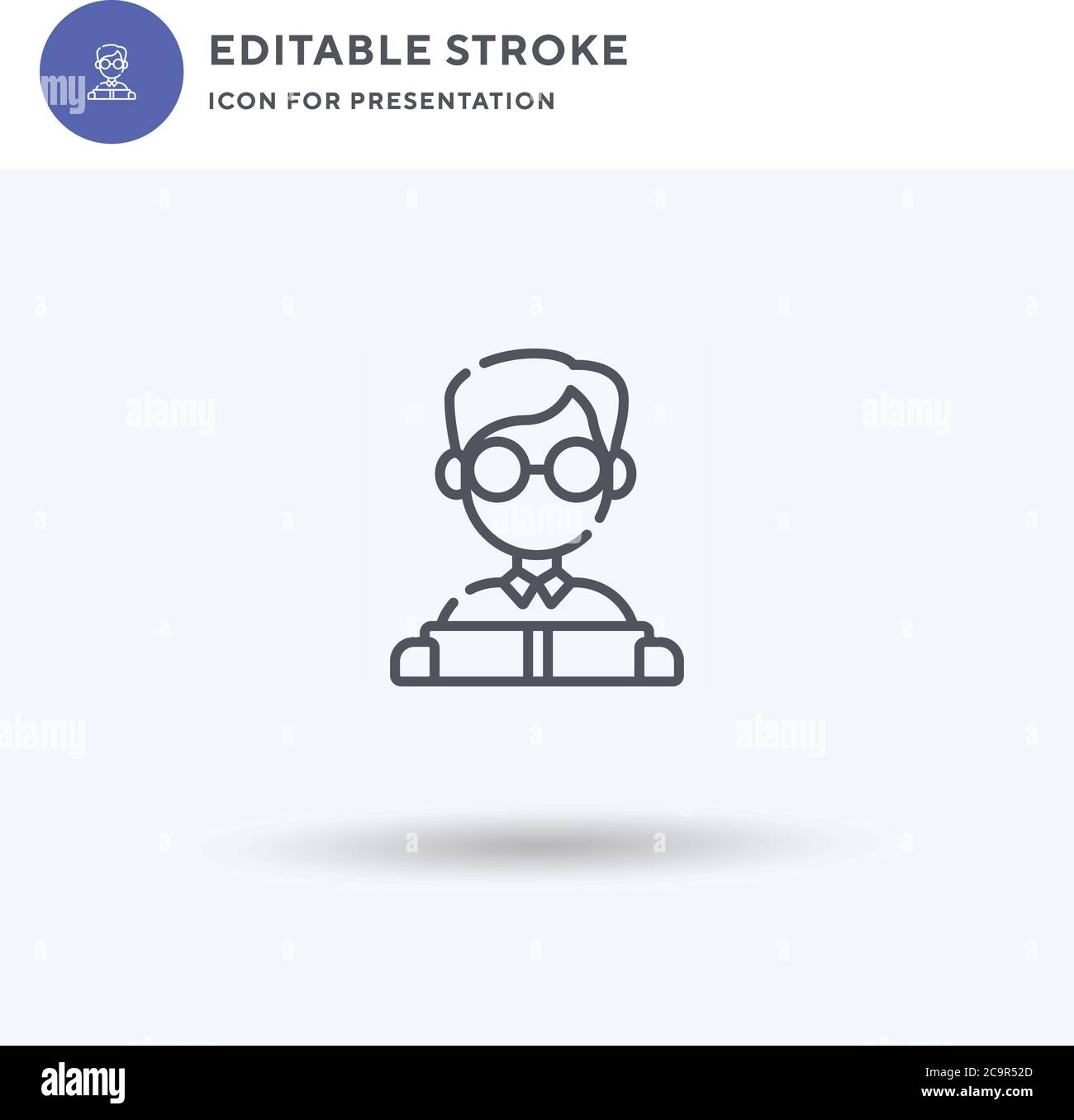 Student icon vector, filled flat sign, solid pictogram isolated on ...