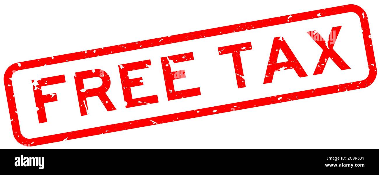 Grunge red free tax word square rubber seal stamp on white background Stock Vector Image & Art ...