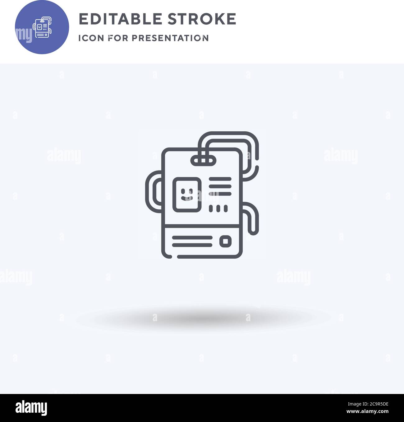 Press Card icon vector, filled flat sign, solid pictogram isolated on ...