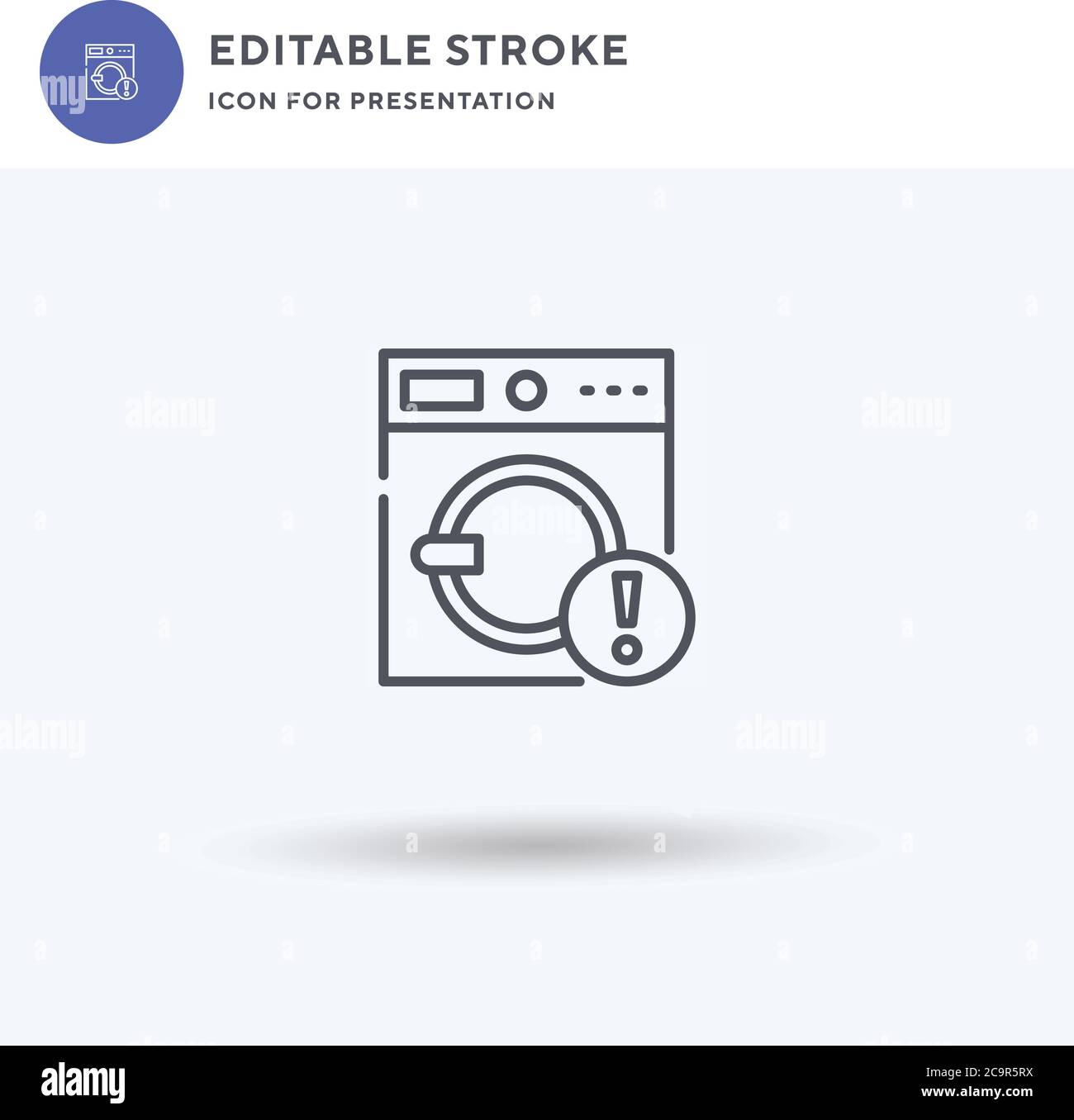 Warning icon vector, filled flat sign, solid pictogram isolated on ...