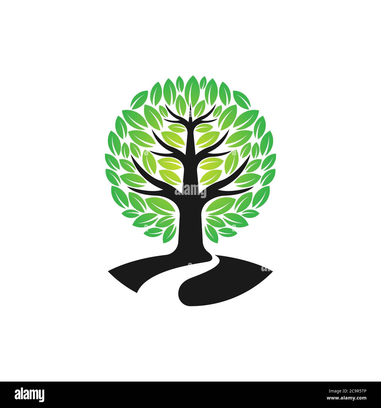 Tree Logo design vector illustration. Abstract Tree Logo vector in ...