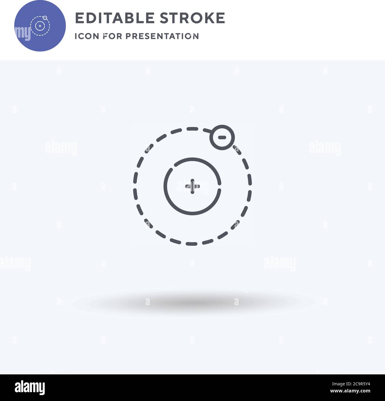 Electron icon vector, filled flat sign, solid pictogram isolated on ...