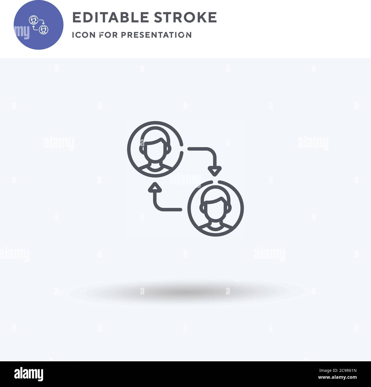 Interaction icon vector, filled flat sign, solid pictogram isolated on ...