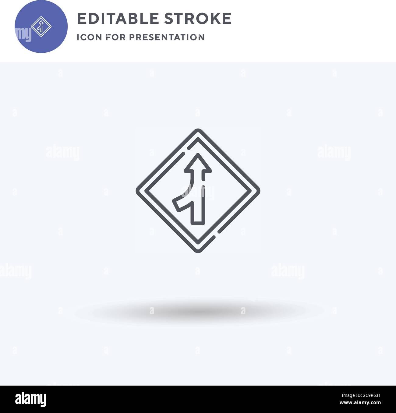 Merging icon vector, filled flat sign, solid pictogram isolated on ...