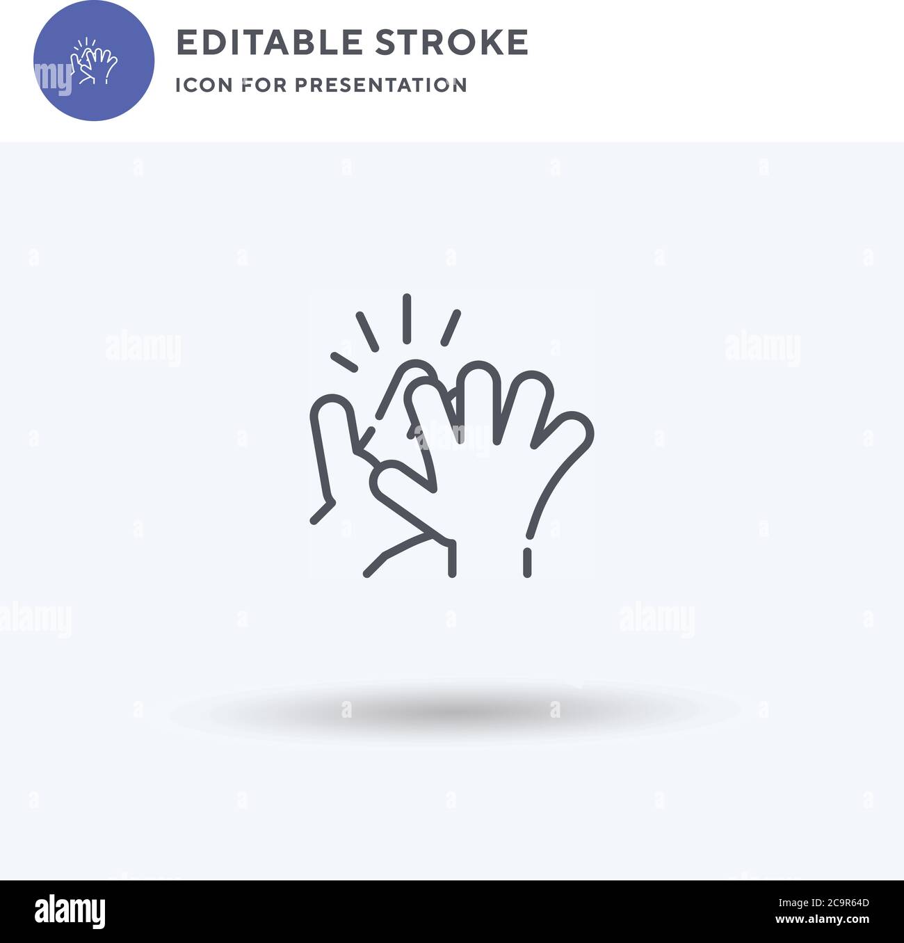 Clap icon vector, filled flat sign, solid pictogram isolated on white ...