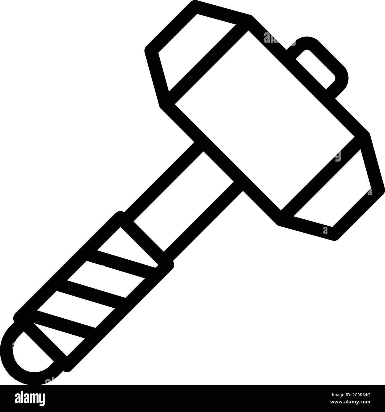 Blacksmith big hammer icon, outline style Stock Vector Image & Art - Alamy